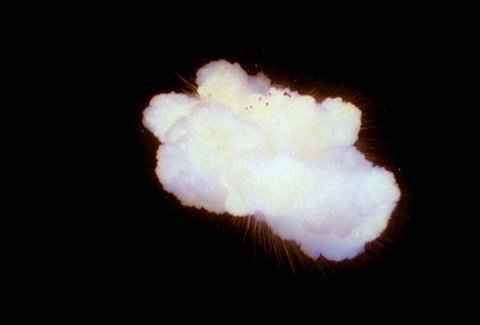 Closeup Zero Gravity Explosion Debris Billowing Stock Footage Video ...