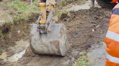 Drainage Work By Construction Workers Construction Stock Photo (Edit ...