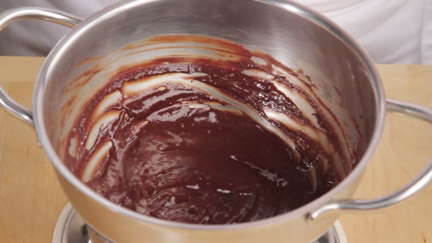 Folding Cream Into Melted Chocolate Stock Footage Video (100% Royalty ...