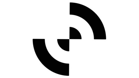 Loader Spinner Animation Half Target Shape Stock Footage Video (100% ...