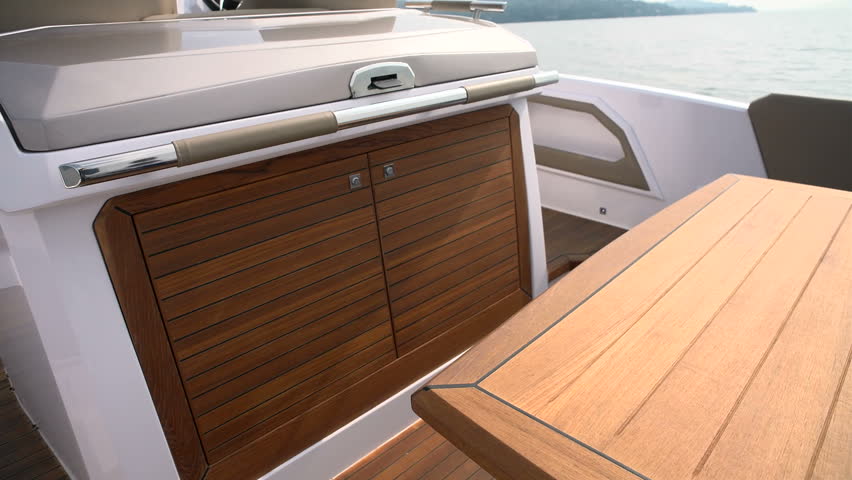 kitchen wooden table on boat Stock Footage Video (100% Royalty-free ...