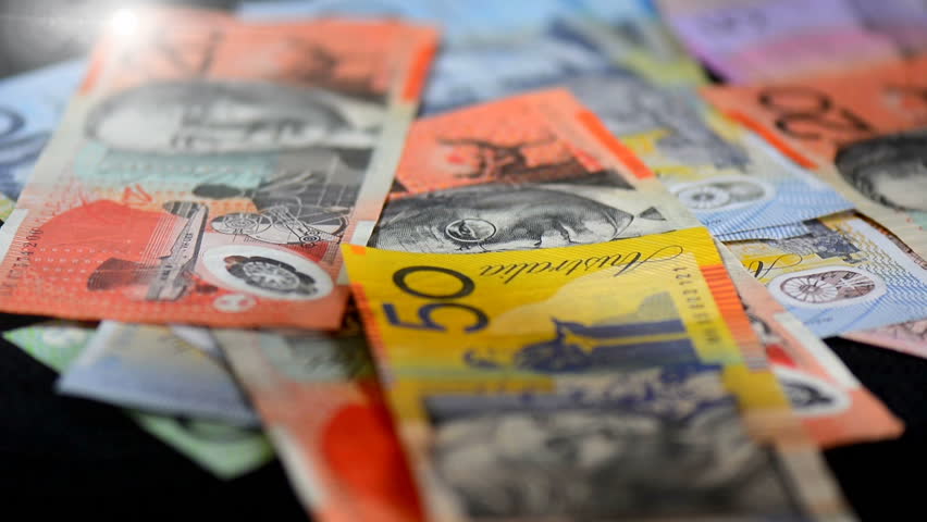 Australian Money Falling and Scattering Stock Footage Video (100% ...