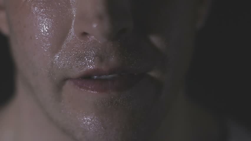 Intense Sweaty Face of Young Stock Footage Video (100% Royalty-free ...