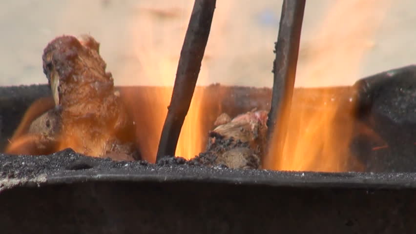 closeup burning goat legs china Stock Footage Video (100% Royalty-free ...