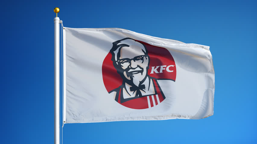 Kfc Company Flag Waving in Stock Footage Video (100% Royalty-free ...