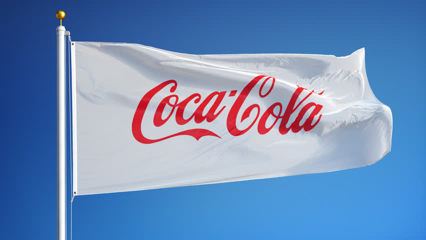 Coca-cola Company Flag Waving in Stock Footage Video (100% Royalty-free ...