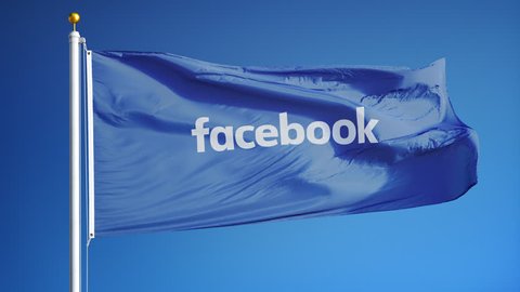 Facebook Company Flag Waving Slow Motion Stock Footage Video (100% ...