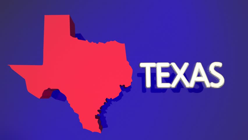 texas red state map tx word Stock Footage Video (100% Royalty-free ...