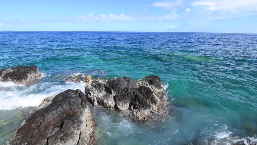 Rocky shoreline and waves in Puerto Rico image - Free stock photo ...