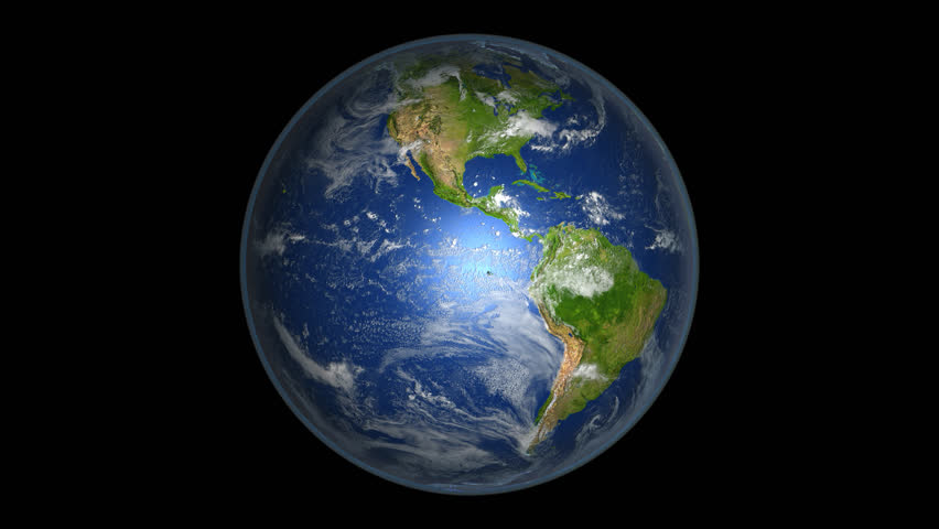 realistic earth rotating on black loop Stock Footage Video (100% ...