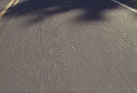 Chassismount Pov Pavement Rushing Past Below Stock Footage Video (100% ...