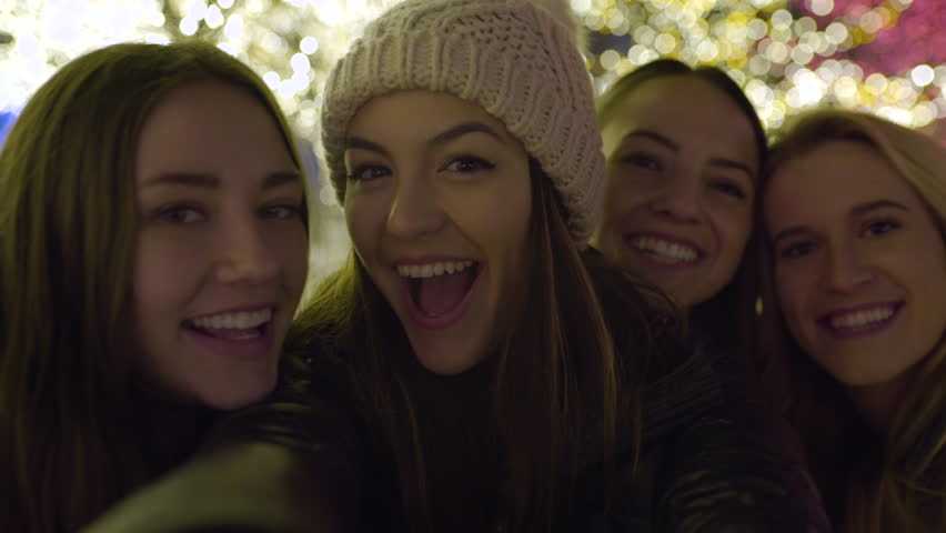 group fun young women making funny Stock Footage Video (100% Royalty ...