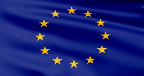 European Union 4k Waving Flag Background Stock Footage Video (100% ...
