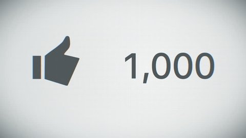 Closeup Counter Likes Quickly Increasing 3d Stock Footage Video (100% ...