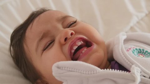 Adorable Cute Baby Newborn Slow Motion Stock Footage Video (100% ...