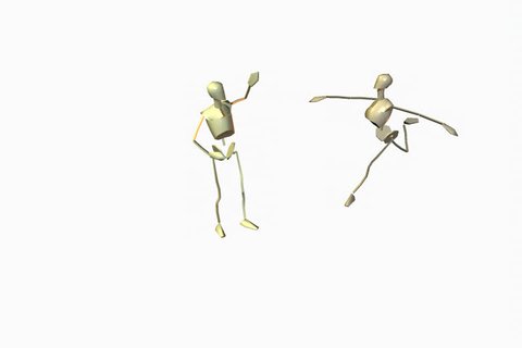 Short Stick Figure Animation Two Dancers Stock Footage Video (100% ...