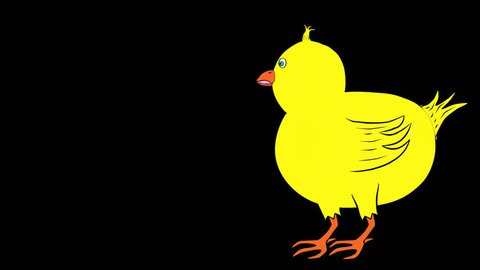 Happy Cartoon Chicken Raised Arms Vector Stock Vector (Royalty Free ...