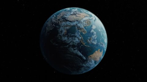 Earth Rotating Slowly 4k Alpha Seamless Stock Footage Video (100% ...