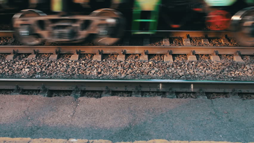 wagon wheel effect train tracks optical Stock Footage Video (100% ...