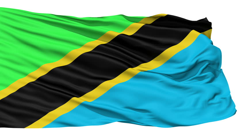 Animation Of The Full Fluttering National Flag Of Sri Lanka Isolated On