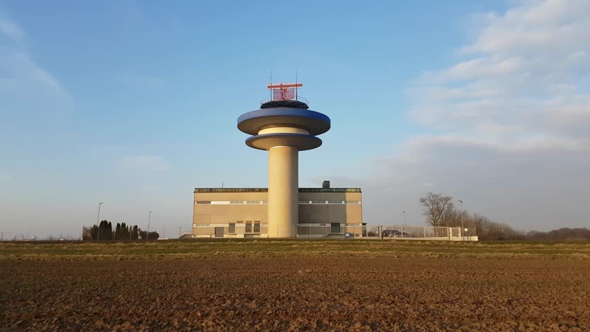 airport radar tower security landing starting Stock Footage Video (100% ...