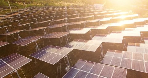 4k aerial view solar panels farm Stock Footage Video (100% Royalty-free ...