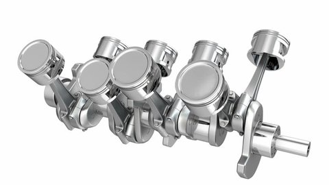 straight-six engine motion animation 3d rendering Stock Footage Video ...