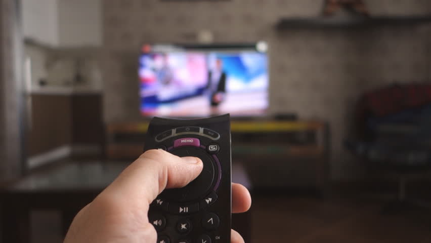 Male Hand Holding the Tv Stock Footage Video (100% Royalty-free ...