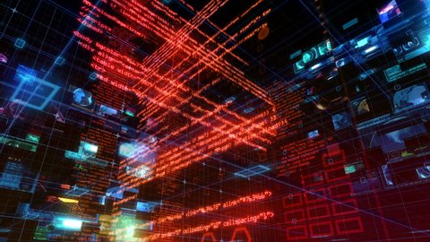 Technology Interface Computer Data Digital Screen Stock Footage Video ...