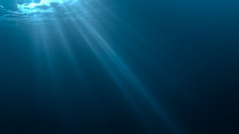 Light Rays Dark Underwater Ocean Abyss Stock Footage Video (100% ...