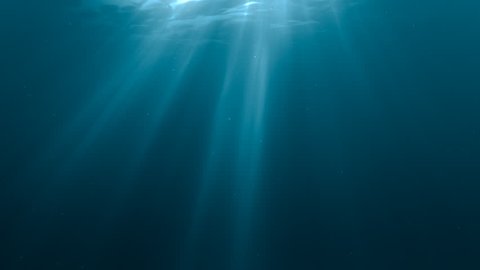 Light Rays Dark Underwater Ocean Abyss Stock Footage Video (100% ...