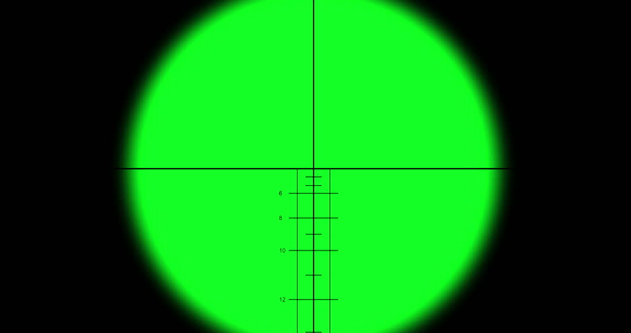 Sniper Scope On Green Screen Stock Footage Video (100% Royalty-free ...