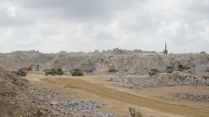 Limestone Mining in Southeast Asia Stok Videosu (%100 Telifsiz ...