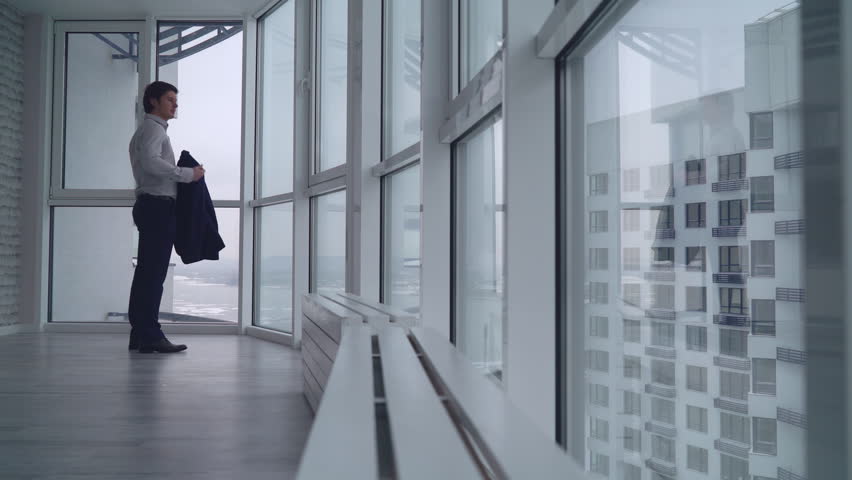 Successful Businessman Walking in Room Stock Footage Video (100% ...