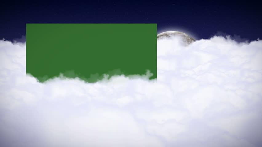 clouds moon green screen Stock Footage Video (100% Royalty-free ...