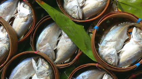 Fish Talad Rom Hoob Market Near Stock Footage Video (100% Royalty-free ...