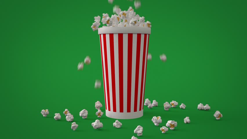 Popcorn Falling Down and Filling Stock Footage Video (100% Royalty-free ...