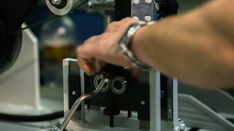 Man Working Really Fast During Production Stock Footage Video (100% ...