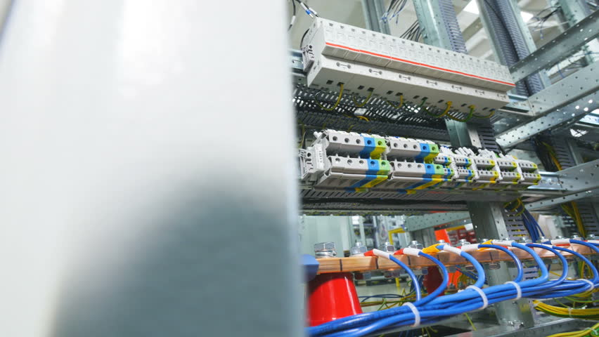 Electrical Substation. Electrical Rack with Stock Footage Video (100% ...