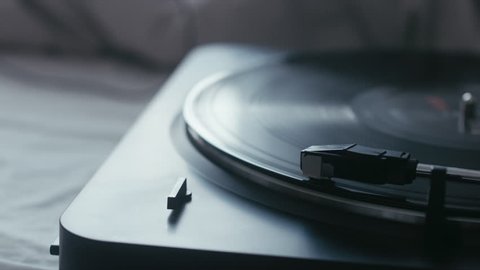 Cinemagraph Seamless Loop Vinyl Record Being Stock Footage Video (100% ...