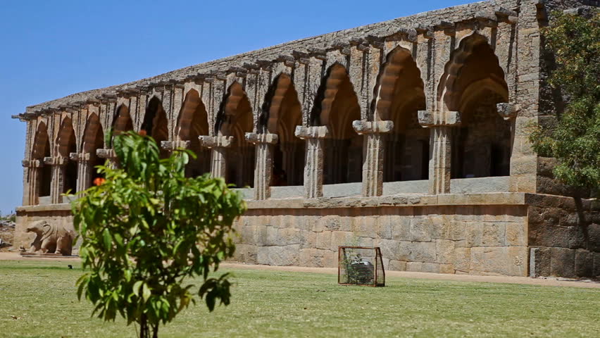 beautiful old historical indian building terrace Stock Footage Video ...