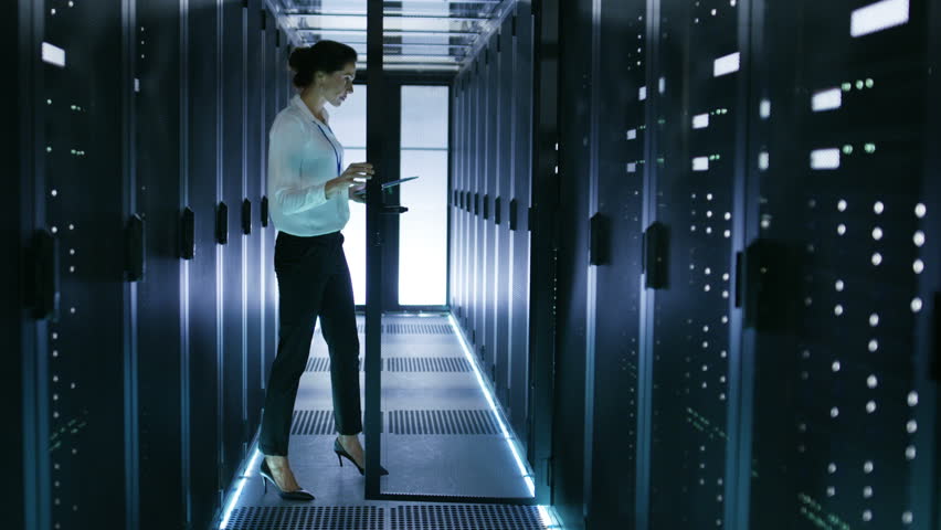 Female it Engineer Working with Stock Footage Video (100% Royalty-free ...