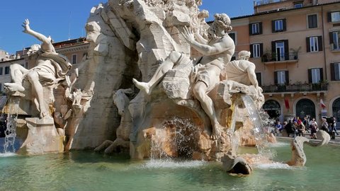 Poseidon Neptune Statue Piazza Navona Rome Stock Photo 52118494 ...
