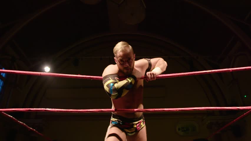 Portrait of Pro Wrestler Leaning Stock Footage Video (100% Royalty-free ...