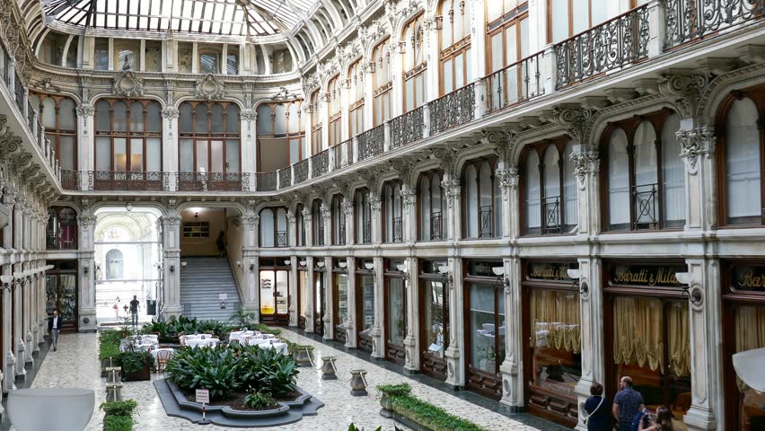 Turin - the Subalpina Arcade Stock Footage Video (100% Royalty-free ...