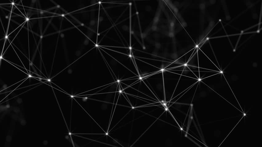 plexus abstract lines triangles dots loop Stock Footage Video (100% ...