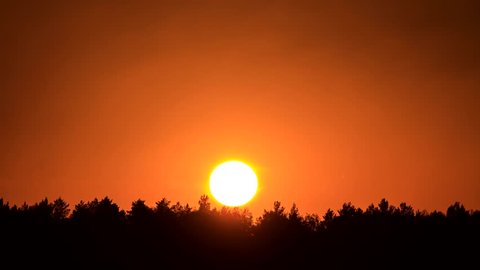 sunrise sun fiery orange sky rising Stock Footage Video (100% Royalty ...