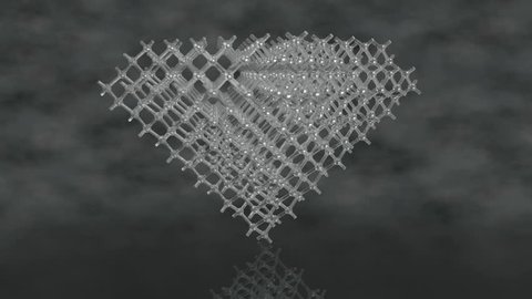 Seamless Loop Rotating Diamond Lattice Shape Stock Footage Video (100% ...