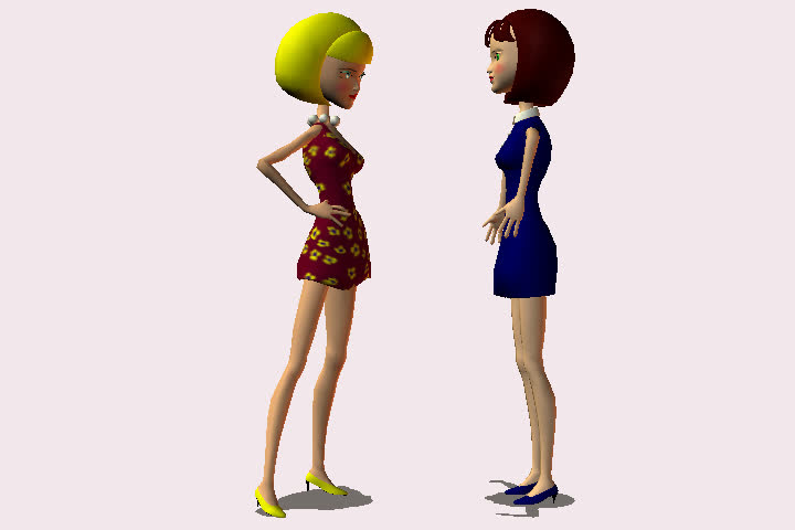 animation two cartoon women arguing on Stock Footage Video (100% ...