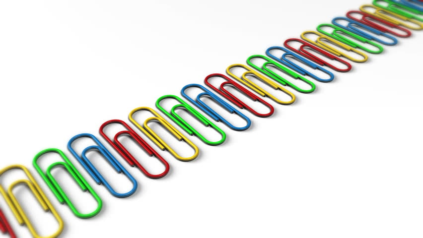 paper clips row - paperclips 01 Stock Footage Video (100% Royalty-free ...